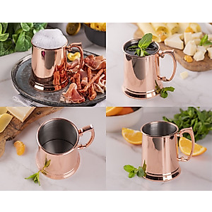 Tree Of Gondor Moscow Mule Mug, Lord Rings Copper Stein Beer Mug, Gift For Him Beer Stein 21oz Metal Tankard Pure Copper Plating Cup, Premium Quality Cocktail Mug, Drinking Mug