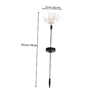 OSALADI 3pcs 153 Lights Party Wire Christmas Outdoor Use Patio Battery Indoor Decorative Firework Solar Yard Plug Garden Effect Landscape Operated Lawn Decor Fairy Stake