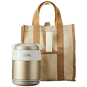 Tiger Corporation LWR-A072 Thermal Lunch Box, Champagne Gold