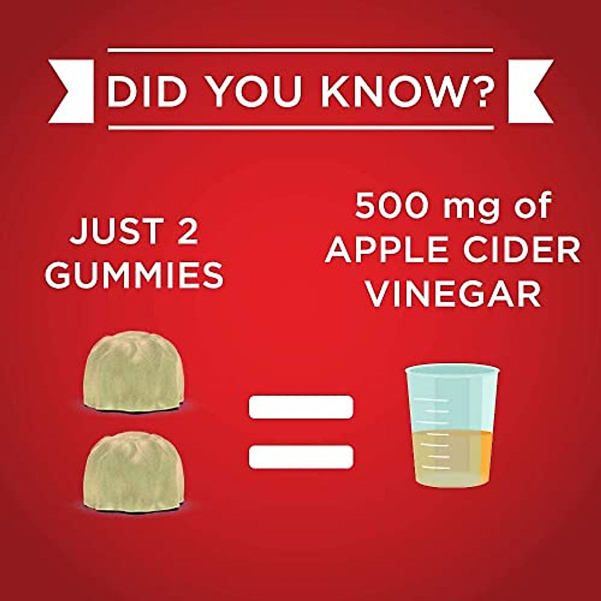 MaryRuth Organics Apple Cider Vinegar | 1 Month Supply | Apple Cider Vinegar Gummies for Adults and Kids | Supplements for Immune Support | Vegan | Non-GMO | Gluten Free | 30 Servings