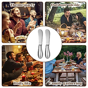 2 Pieces Butter Spreader Knives, Stainless Steel Butter Knife, Multipurpose Cheese Spreader Knives, Cheese Knives Butter Knife Spreader for Cheese Cold Butter Jam Pastry making Charcuterie Utensils