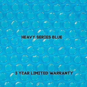 Harris C.R.S. Heat Retention Solar Covers for Above Ground Swimming Pools | Retain Sun/Solar Heat by Lowering Your Evaporation Rate Up to 75% | (18' Round, Heavy Series Blue)