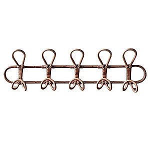 YIZAN Large Vintage Rattan Clothes Hanger Kids Garments Organizer Rack Rattan Wall Hooks Clothes Hat Hanging Hook Room Decor