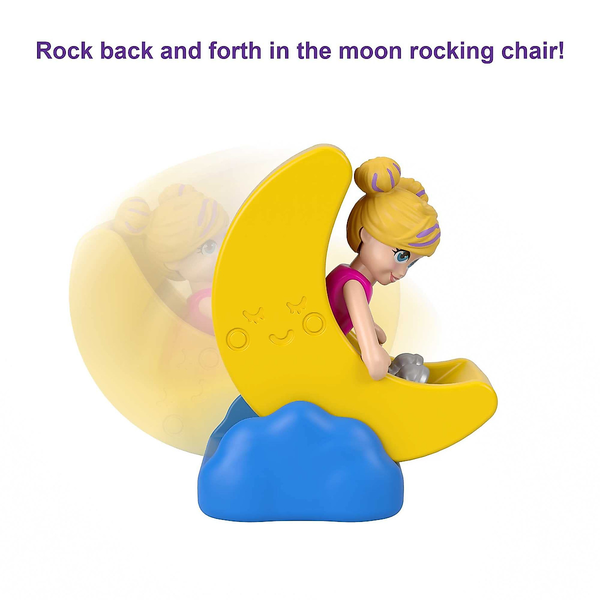 Polly Pocket Dolls and Accessories, Compact with 2 Micro Dolls, 15 Toy Pieces and 1 Fashion Piece, Double Play Space​​​