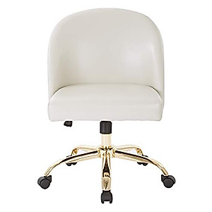 OSP Home Furnishings Layton Office Chair, Cream