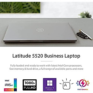 2022 Newest Dell Business Laptop Latitude 5520, 15.6" FHD Display, Intel Core i5-1135G7, 32GB RAM, 512GB PCIe SSD, Webcam, HDMI, Backlit Keyboard, Wi-Fi 6, Thunderbolt 4, Win 11 Pro (Renewed)
