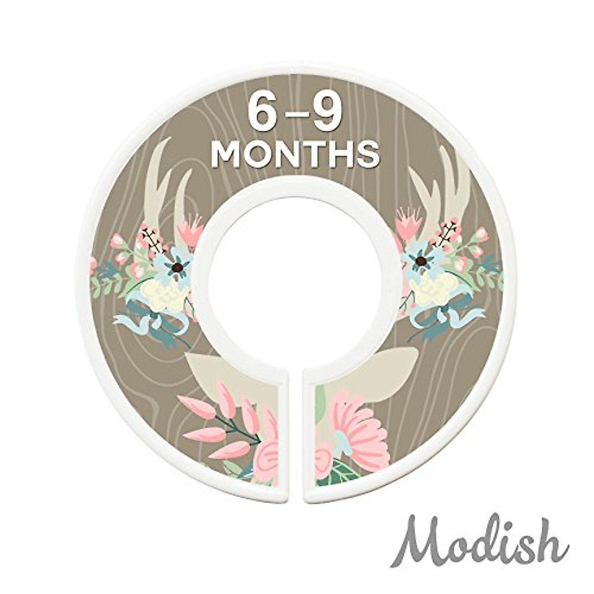Modish Labels Baby Clothes Size Dividers, Baby Closet Organizers, Size Dividers, Baby Closet Organizers, Closet Dividers, Clothes Organizer, Girl, Woodland, Deer, Boho, Flowers, Floral Antlers (Baby)