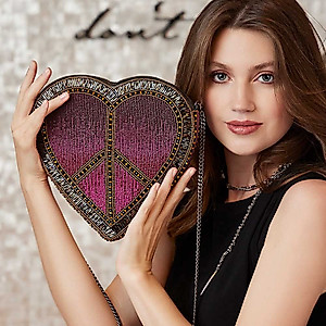 Mary Frances womens Love Crossbody Heart Handbag Sling Bag, Multi, Medium US