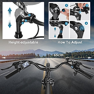 ANCHEER Electric Bike for Adults, 48V 499Wh Ebike, 26" City Commuter Bike with 48V Removable Battery, Up to 55 Miles, 3H Fast Charge, 7-Speed, Step-Thru Cruiser Bike for Women Men, UL 2849 Certified