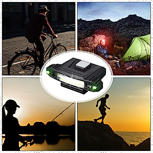2 Pieces Ultra Bright Mini LED Clip on Cap Light USB Rechargeable Motion Sensor Hat Visor Light Waterproof Cap Light Flashlight Headlamp for Fishing Camping Running Hard Hats Helmets, 4 Light Modes