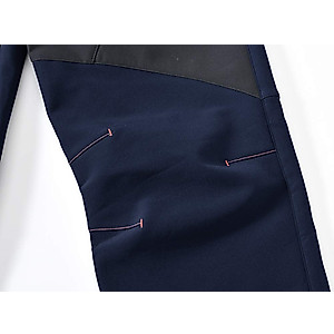 YSENTO Men's Mountain Cargo Insulated Pants Waterproof Hiking Camping Fishing Climbing Quick Dry Pants Navy Size 34