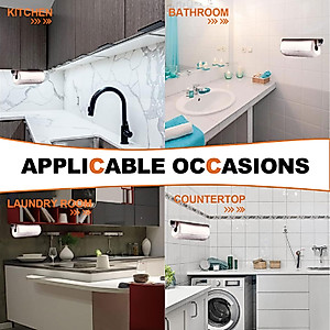 KUAFU One Paper Towel Holder for Kitchen Stainless Steel Rack Under Cabinet