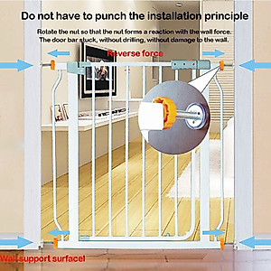 Bestgle 4 Pcs M10 Pressure Mounted Baby Gates Threaded Spindle Rods, 10MM Walk Thru Gates Accessory Screw Bolts Kit, Fit for Pressure Walk Through Baby Safty Gates