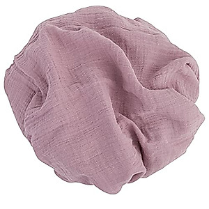 Ely’s &Co. Muslin Swaddle Blanket 2-Pack — 100% Cotton Muslin Extra-Large Swaddle Blankets (47” x 47”) Solid + Printed (Delicate Leaves + Solid Lavender)