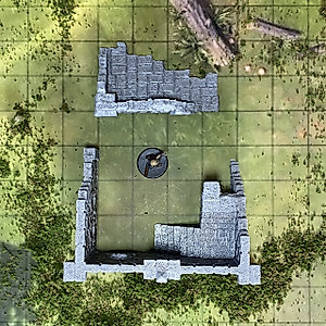 Extruded Gaming Building Ruins Set 3A