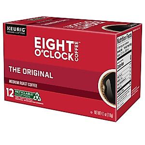 Eight O'Clock Coffee The Original, Single-Serve Keurig K-Cup Pods, Medium Roast Coffee Pods, 72 Count
