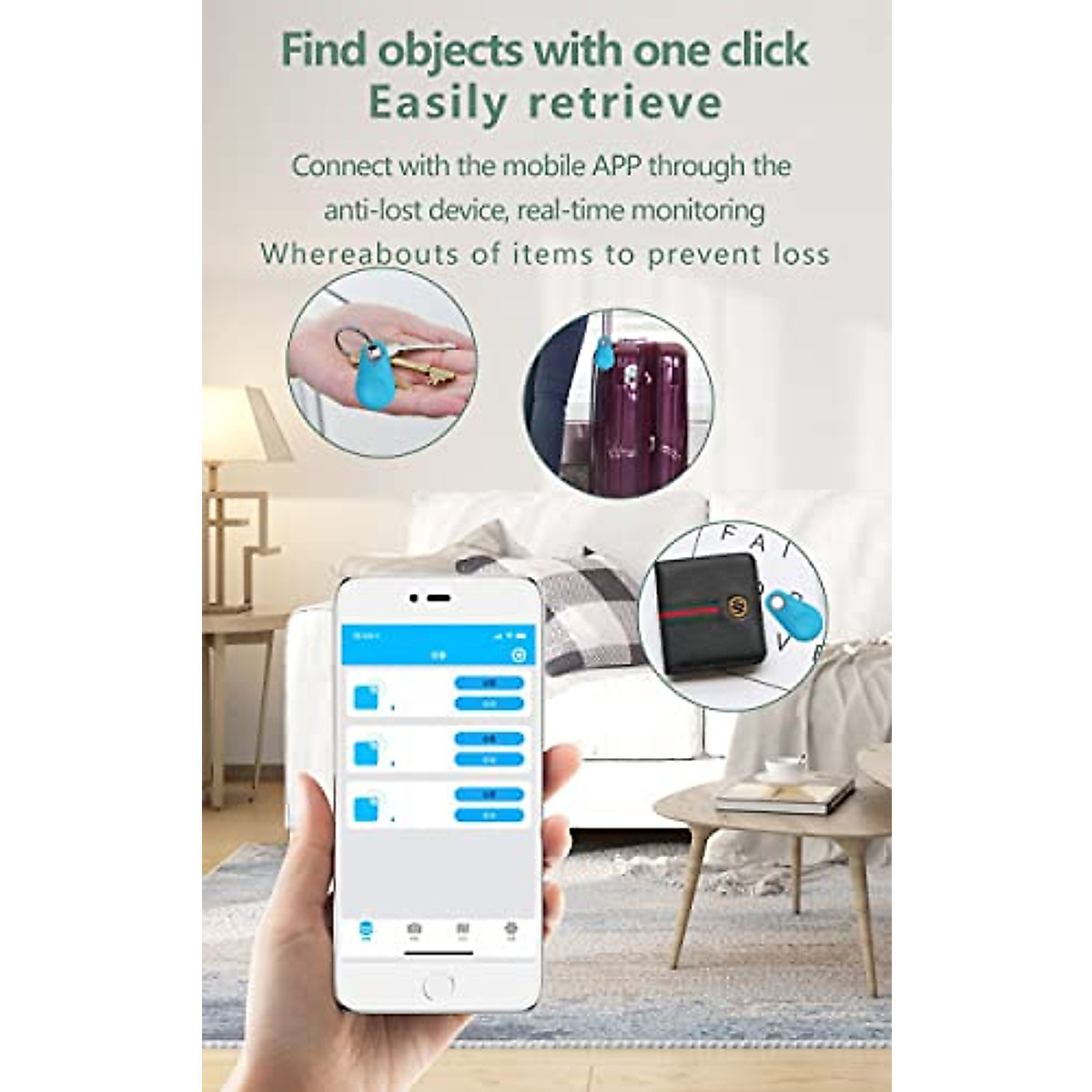 [4 Pack] Item Tracker Bluetooth Tracker Key Finder Item Locator for Kid Pet Keys Wallet All Your Things