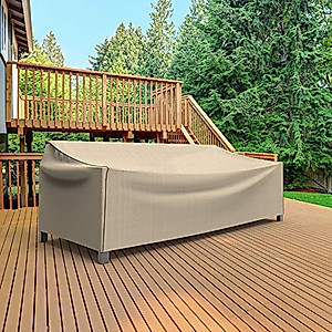 Budge NeverWet Mojave Patio Sofa Cover, Black Ivory, Extra-Extra-Large