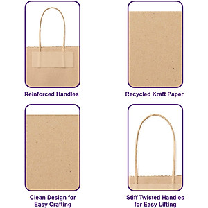 SAM WRAP Wine Bags Kraft Bags, for Wine Spirits 5.75" x 3.25" x 13" Gift Bags, Kraft Bags (50)