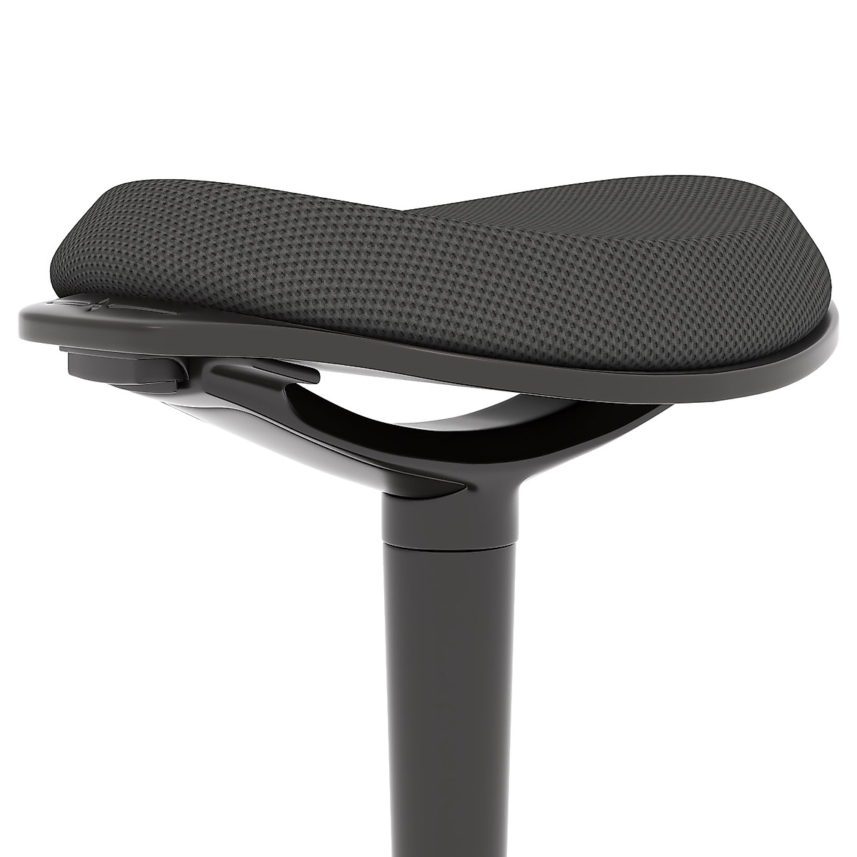 HOMCOM Standing Desk Chair, Ergonomic Backless Wobble Stool, Height Adjustable Tall Office Chair 22.2-28.1 Inches, Active Learning Stool for Office Desks, with Rocking Motion, Padded, Black