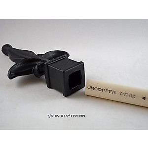 Retrospec Creations 10 Each for 5/8” Black Plastic Finial Tops for Iron Picket Fence Fleur De Lis – #1-60-58