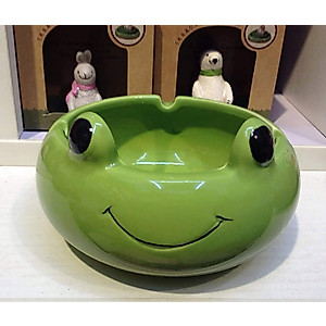 123Arts Ceramic Frog Ashtray Animal Ashtray Flowerpot Home Decor