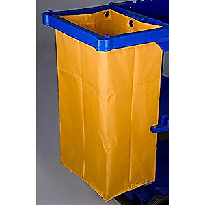 Replacement Janitorial Cart Bag,Waterproof High Capacity Thickened Housekeeping Commercial Janitorial Cleaning Cart Bag(16 x 11 x 27inches) (Yellow)