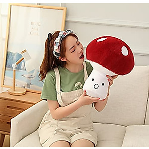 Hynbase 3D Creative Plush Mushroom Cute Sofa Car and Bed Cushions Throw Pillow Surprise Mushroom (7.08")