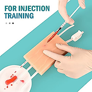 Ultrassist IV Insertion/Injection Training Pad with Simulated Dermatoglyph and Raised Veins for Nursing Student Training, Practice and Education