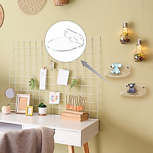 PH PandaHall 4 Pack Acrylic Shelves for Wall, Clear Floating Shelves Wall Mounted Display Shelf Shelf Organizer with Screws for Storage and Decoration, Bathroom, Bedroom, Office, Living Room