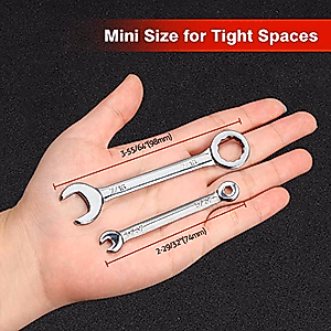 SPEEDWOX Mini SAE Wrench Set, 10-Piece, Open/Box End, Made of High Carbon Steel, Heat Treated for Strength and Durability