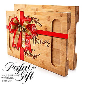 Elegant Wedding Gift, Personalized Charcuterie Board w/ 12 Elegant Design, House Warming Presents for New Home, Bamboo Cheese Board, Gift for Women, Custom Engraved Cutting Board, Wine Lovers