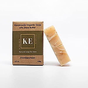 Men's Soap Bar – Frontiersman Exfoliating and Moisturizing Organic Shea Butter Soap for Men