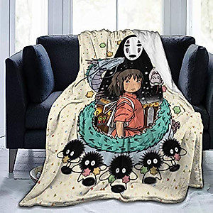 Japanese Anime Micro Fleece Throw Blankets No Face Super Soft Cozy Luxury Couch Bed Blanket Merchandise for Home Bedding Living Room 50"X40"