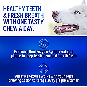 Virbac CET Enzymatic Oral Hygiene Chews for Dogs, Beef, 8.5 ounces