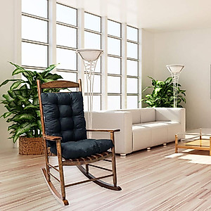 SEAHOME Rocking Chair Cushion Pad, 2 Piece Indoor/Outdoor Rocking Chair Cushions Set Non-Slip Overstuffed Patio Chair Cushion