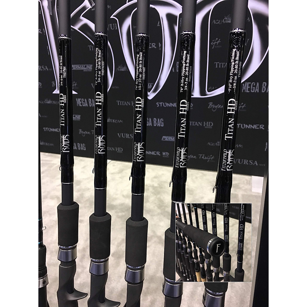Fitzgerald Fishing Titan HD Series Sensitive and Powerful Pitching and Flipping Rods with 5 Models 7'6", 7'8" & 7'10" Heavy and X-Heavy Balanced The Ultimate Power Bass Tournament Fishing Rods