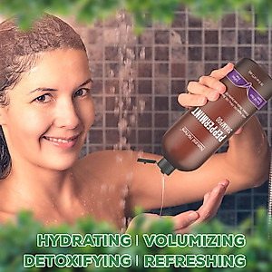 Natural Riches Peppermint Shampoo & Conditioner Set - Clarifying Formula for Thinning Hair, Fights Hair Loss, Promotes Hair Growth, Hydrating & Refreshing, Sulfate Free for Men Women, 16 fl oz each