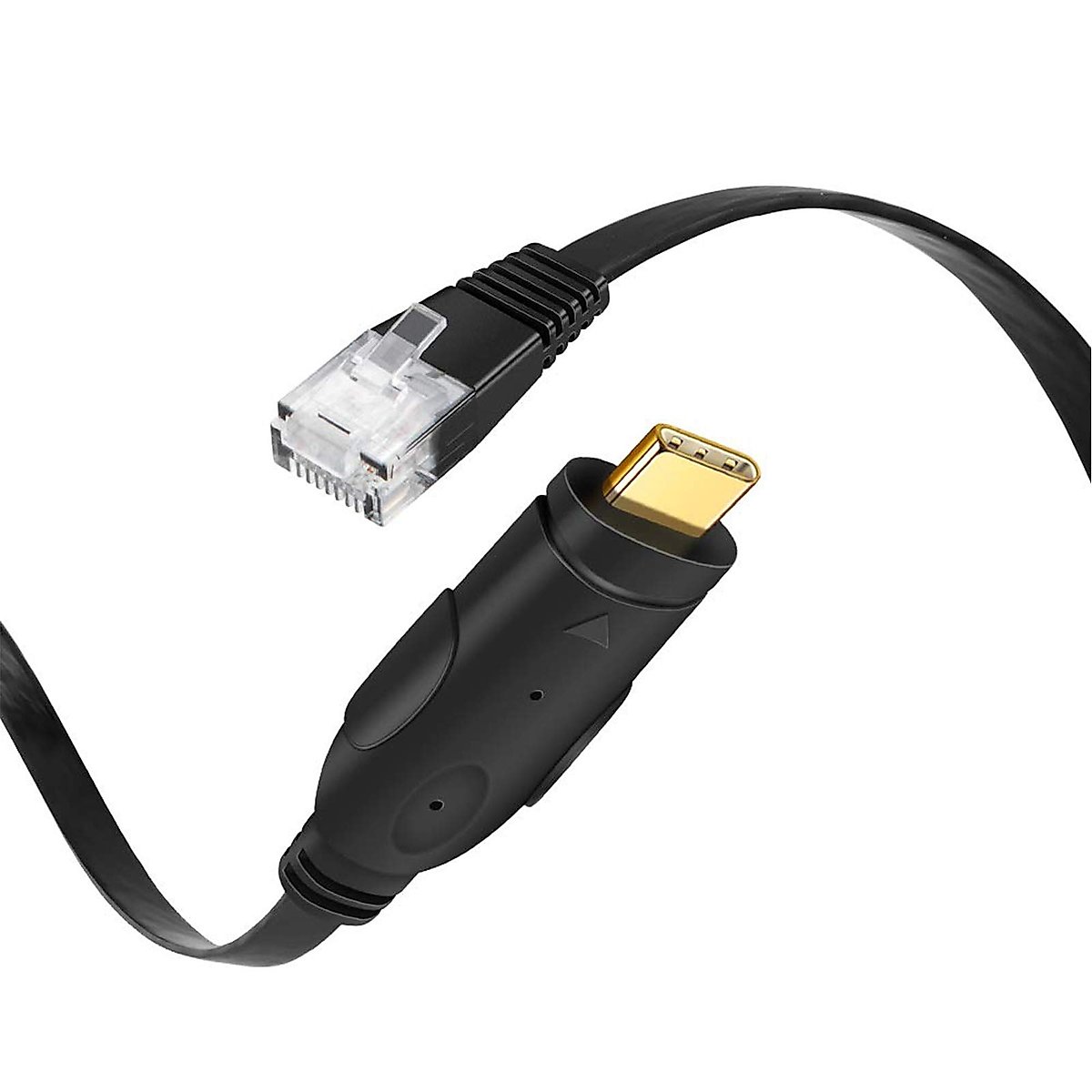 CableCreation USB C to RJ45 Console Cable 6 Feet USB Serial Adapter Compatible with Router, Cisco, NETGEAR, Windows, macOS, Linux, Black