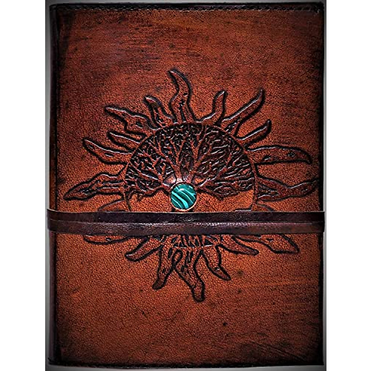 Leather Journal Refillable Lined Paper SUN Tree of Life Handmade Leather Journal Notebook Diary/Bound Daily Notepad for Men&Women Medium,Writing pad Gift for Artist,Sketch /Writing (small)