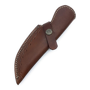 8" long custom handmade leather sheath for 4"—4.5" cutting blade knife
