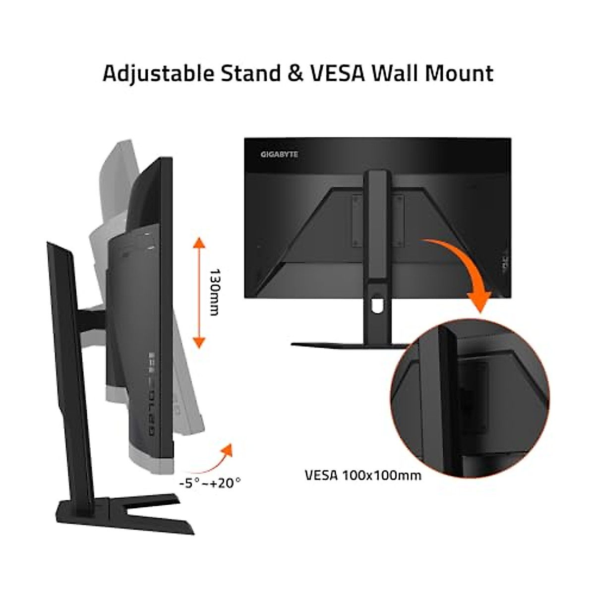 GIGABYTE G27QC A (27" 165Hz 1440P Curved Gaming Monitor, 2560 x 1440 VA 1500R Display, 1ms (MPRT) Response Time, 88% DCI-P3, HDR Ready, 1x Display Port 1.2)