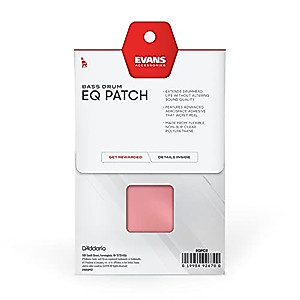 Evans EQ Double Pedal Patch, Clear Plastic