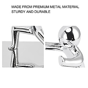 Agatige Metal Bookends, Book Stoppers Fung Fu Man Heavy Duty Stainless Steel Man Bookends Nonskid Bookends Art Bookend