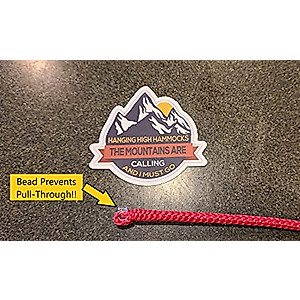 Hanging High Hammocks | Whoopie Slings 6 Foot | Ultralight Amsteel with Free Sticker | Adjustable Suspension System - Beaded