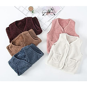 warmstraw Baby Boys' Winter Vest Soft Warm Zipper Closure Fleece Jackets Vests Outfit Coat Sleeveless Blue for 2-3T