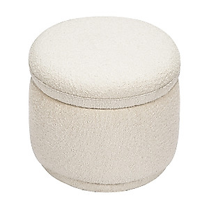 Babyletto Enoki Storage Ottoman in Ivory Boucle, Greenguard Gold and CertiPUR-US Certified