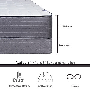 Mayton - 12 Inch Innerspring Firm Mattress Allows The Spine Rest In a Natural Position, No Assembly Required 78x79