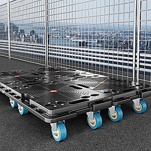 Platform Truck Small Platform Truck Can Be Spliced Flat Handtruck Metal Moving Dolly Cart 23.62 * 15.8in Flatbed Cart Portable Flat Bed Wagon Reliable