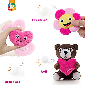 teytoy My First Valentine's Day Gift, Nontoxic Fabric Activity Crinkle Baby Girl Toys Playset Gift Idea Party Decoration Baby Toy for Ages 3 Months and up